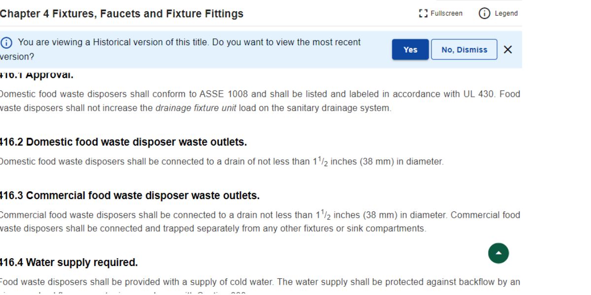 Garbage Disposal Code Requirements for Safe Installations
