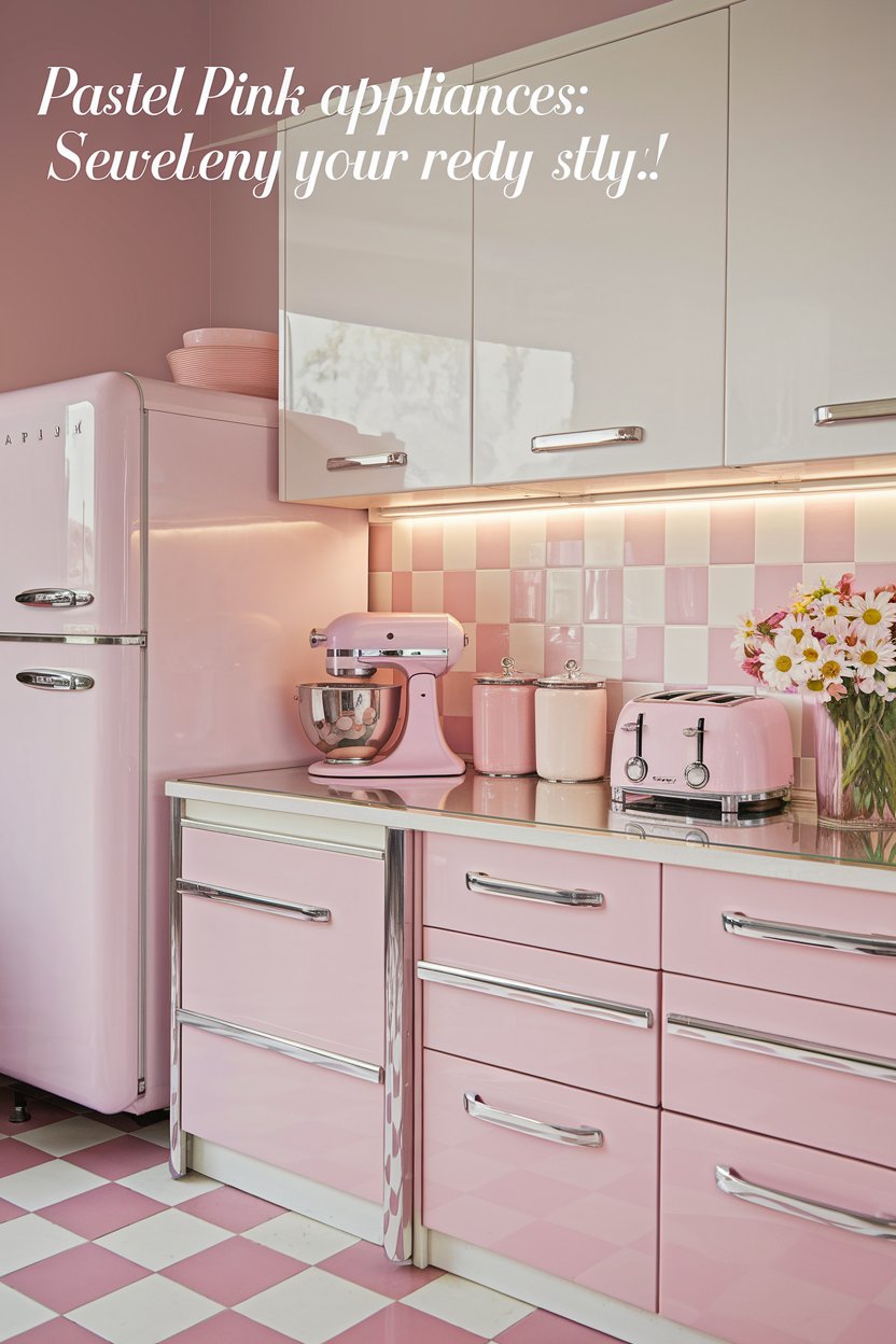 21 Retro Pink Kitchen Ideas for Vintage Charm - Fix The Disposal