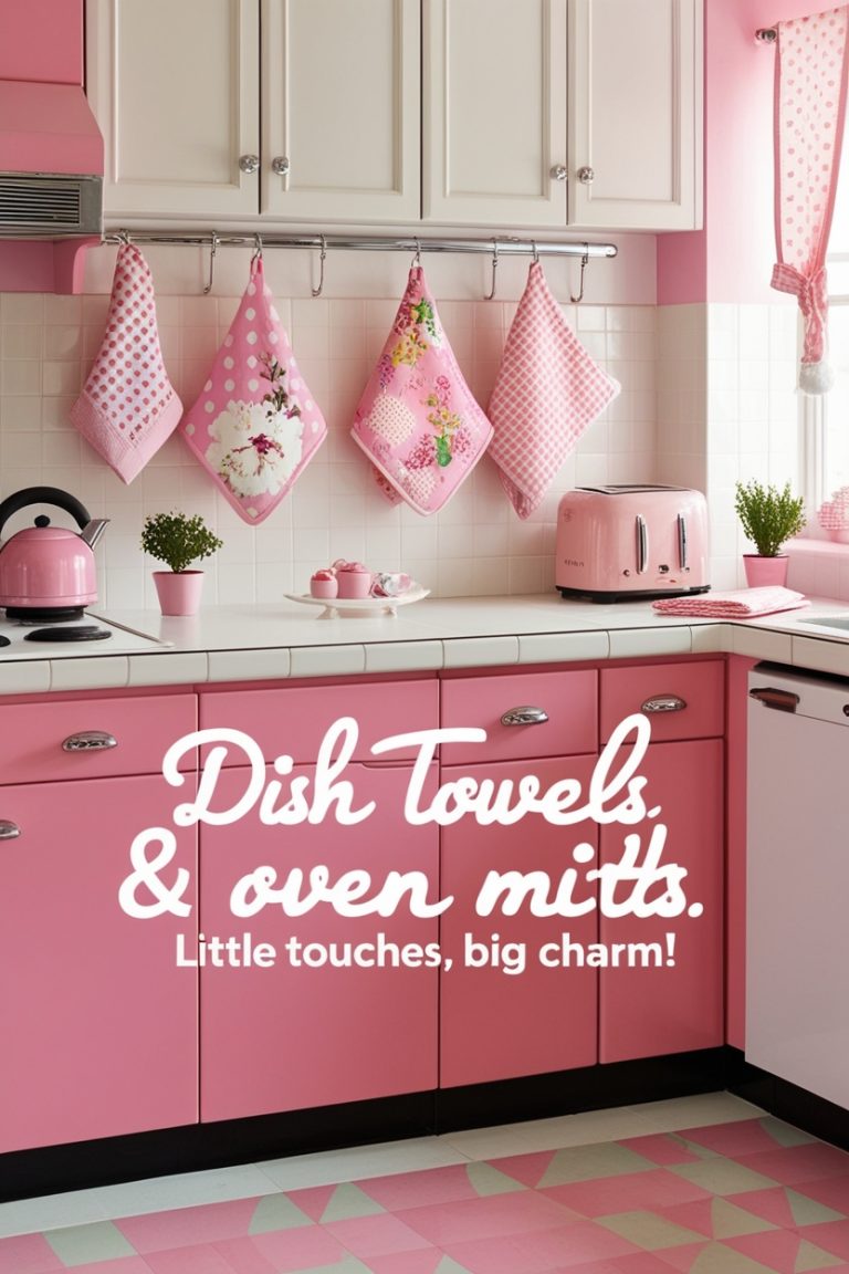 21 Retro Pink Kitchen Ideas for Vintage Charm - Fix The Disposal