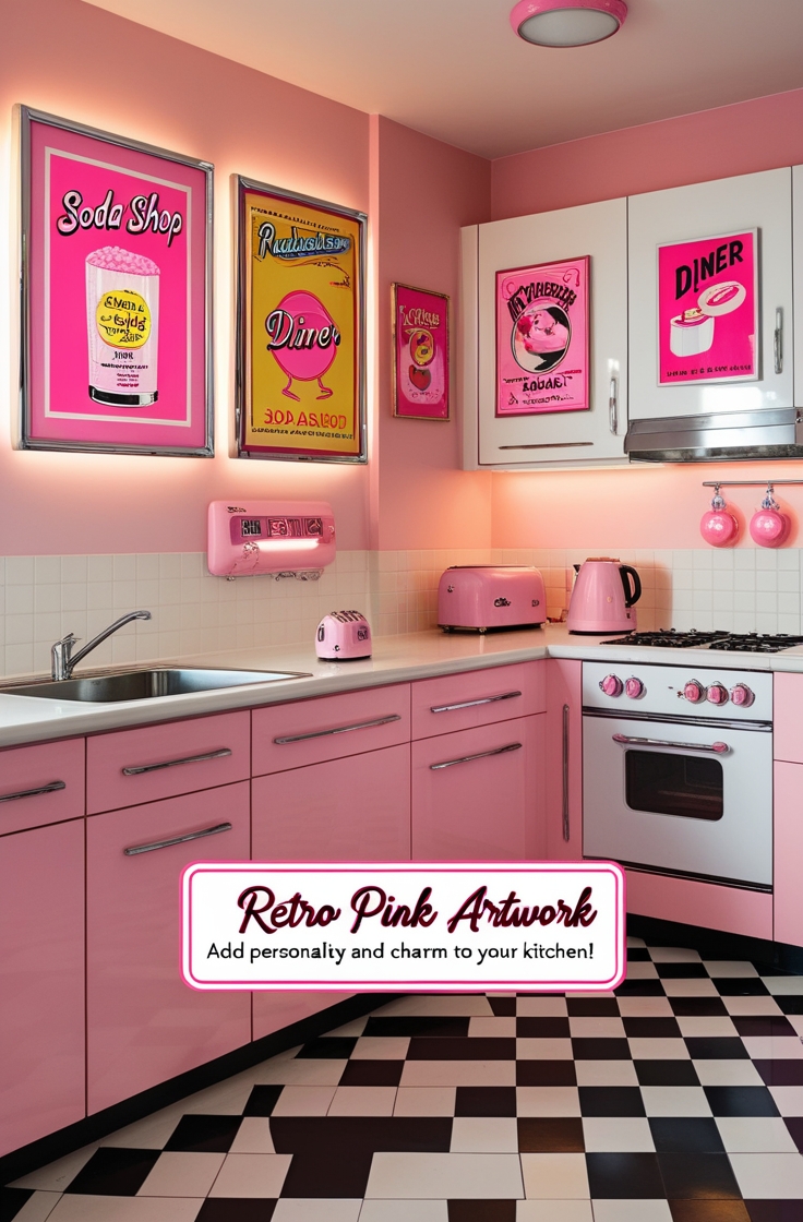 21 Retro Pink Kitchen Ideas for Vintage Charm - Fix The Disposal
