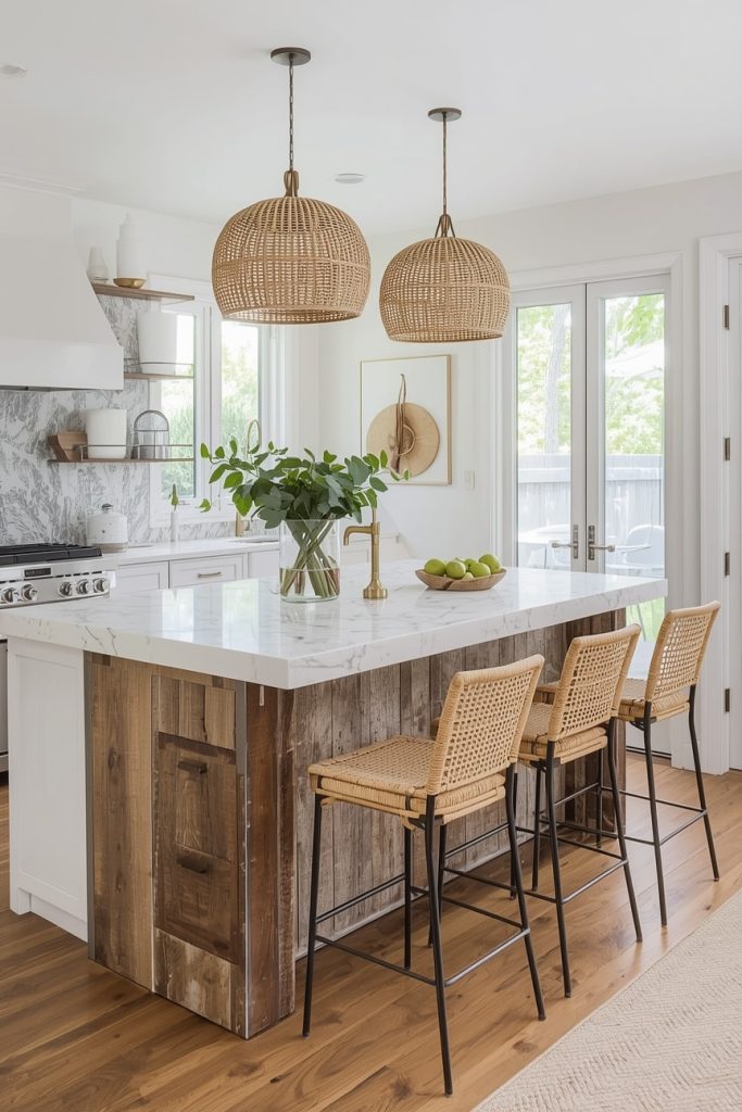 11 Boho Kitchen Island Ideas for a Warm, Natural Look