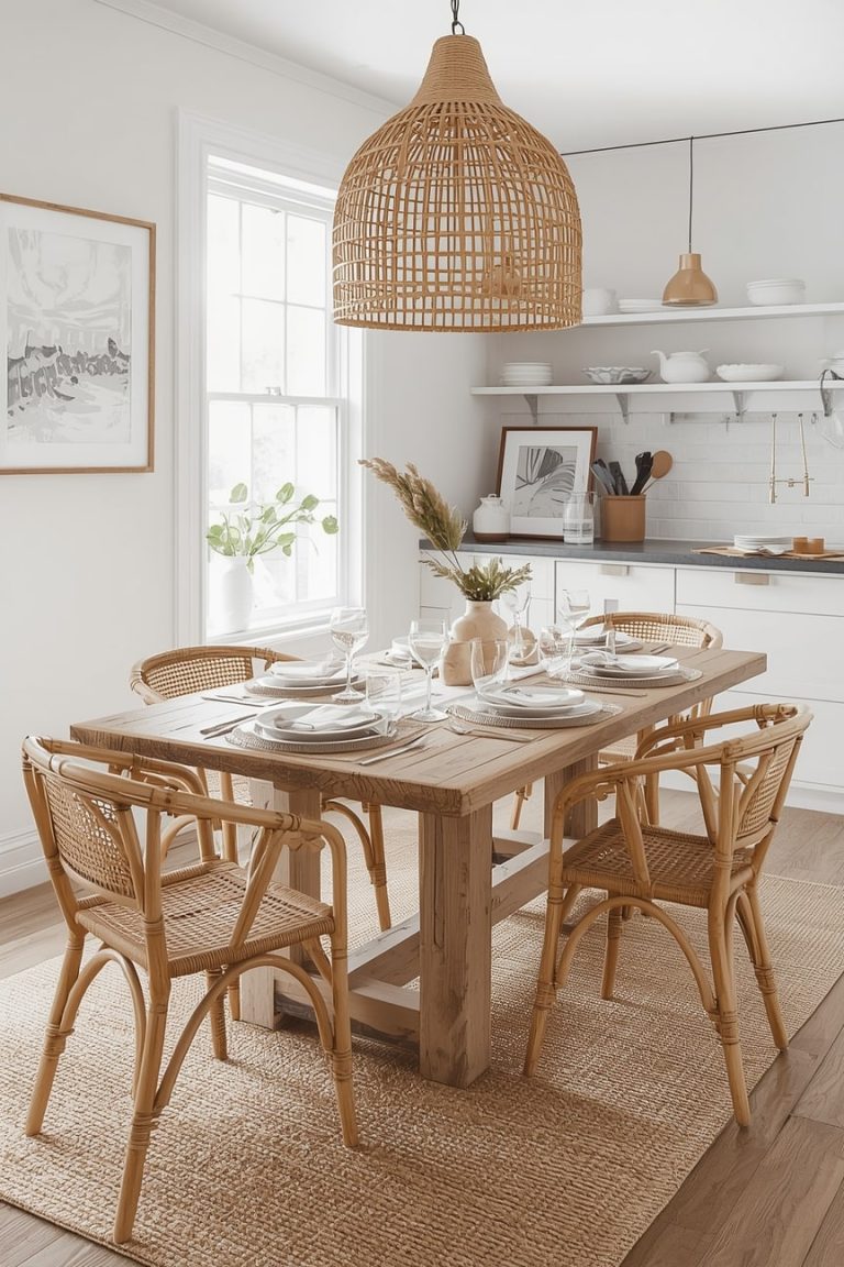 11 Boho Kitchen Table Ideas for a Warm, Natural Look