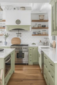 11 Green Country Kitchen Ideas for Cozy Farmhouse & Rustic Style Homes