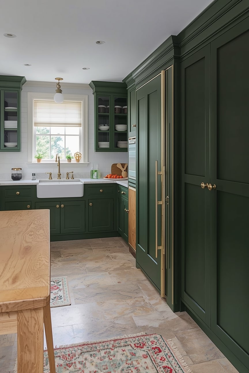11 Green Country Kitchen Ideas for Cozy Farmhouse & Rustic Style Homes