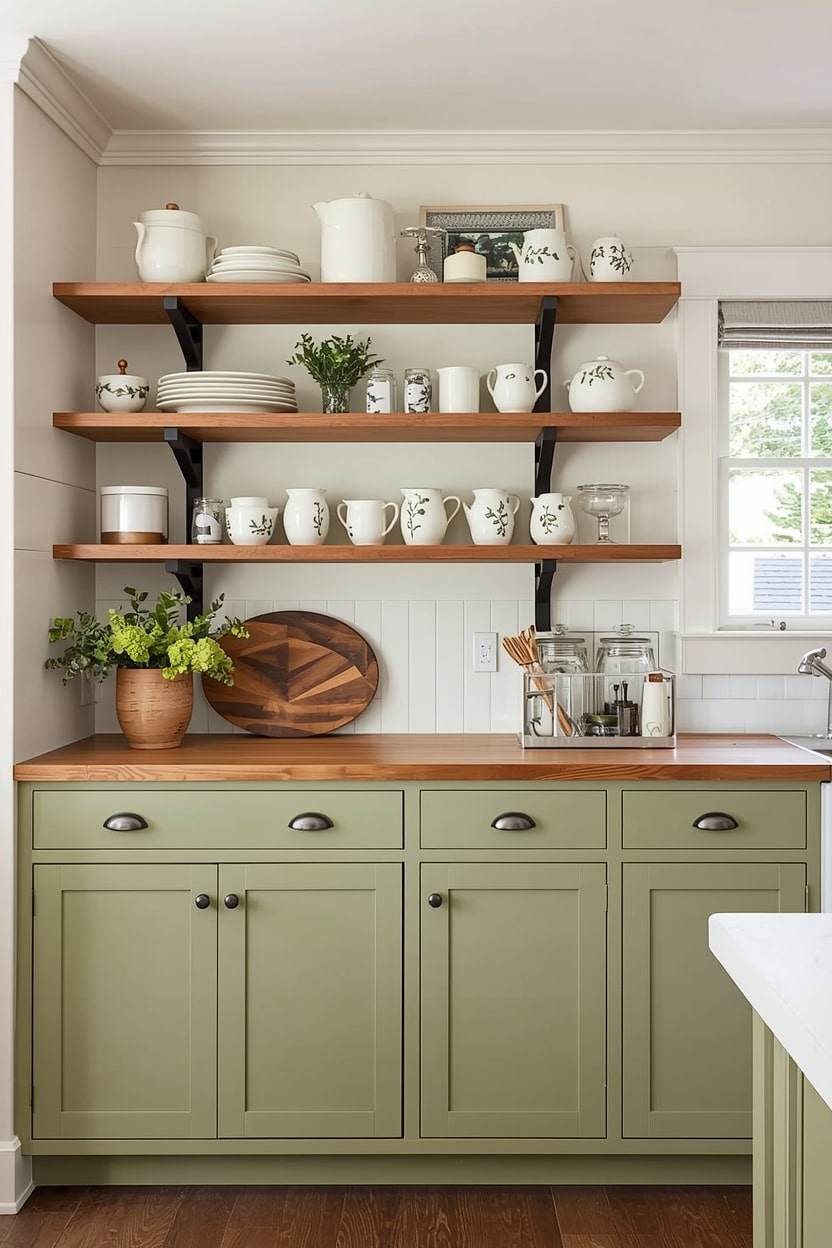 11 Green Country Kitchen Ideas for Cozy Farmhouse & Rustic Style Homes