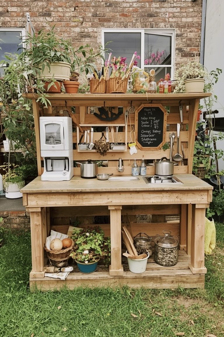 11 Mud Kitchen Ideas for Creative Outdoor Play at Home