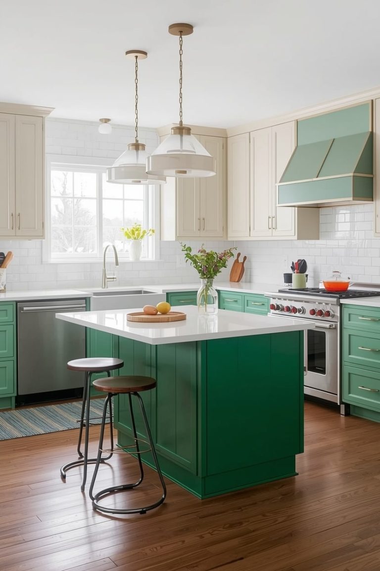 13 Retro Green Kitchen Ideas for a Stylish Vintage-Inspired Makeover