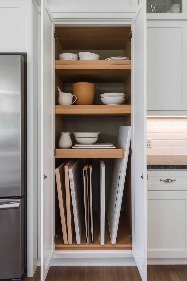 9 Shelves on Side of Kitchen Cabinets to Maximize Storage & Style