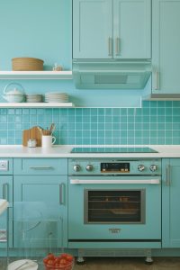 13 Retro Blue Kitchen Ideas for a Timeless Vintage-Style Makeover