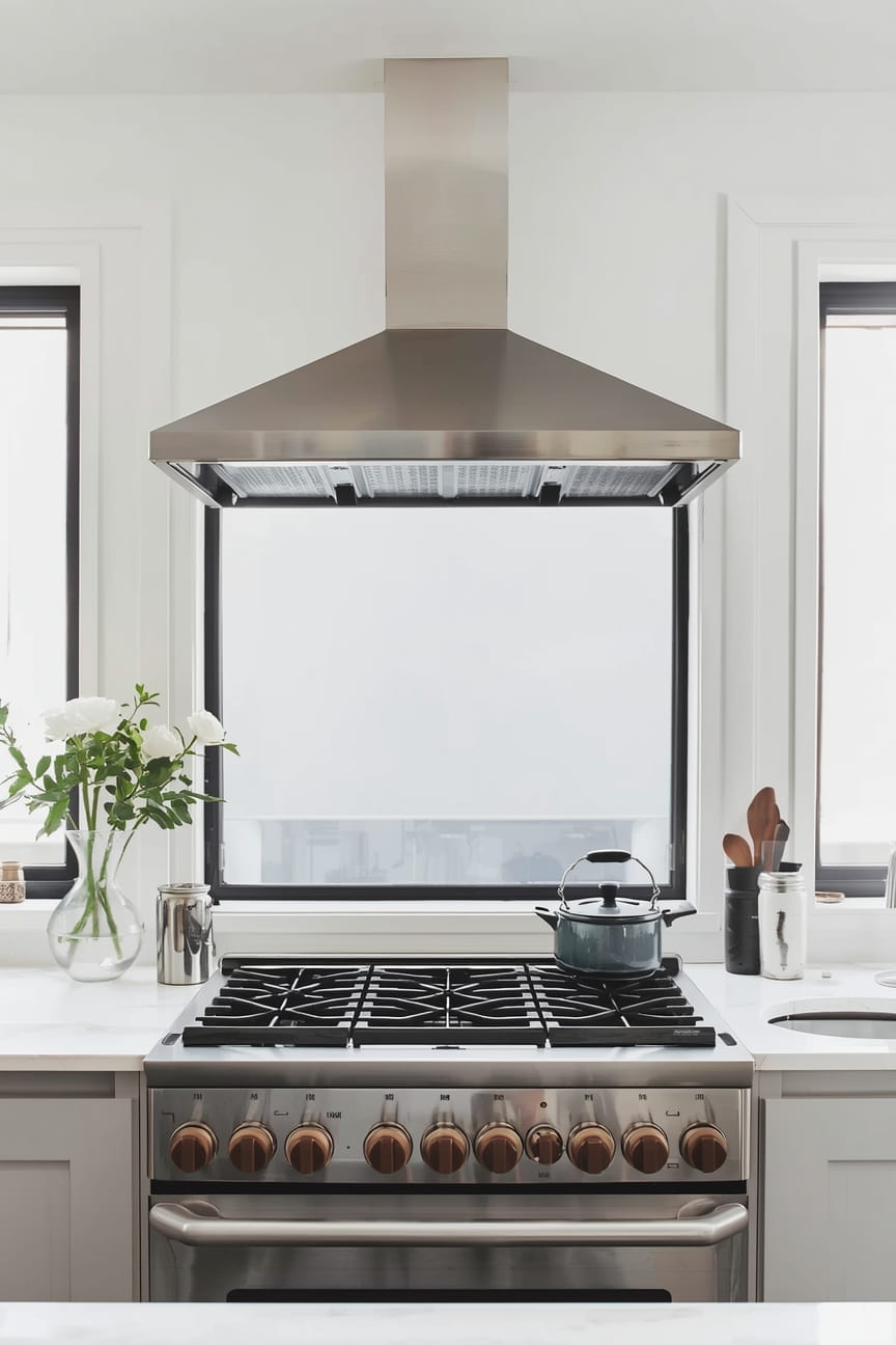 12 Kitchen Window Ideas Over Stove That Are Safe & Stylish