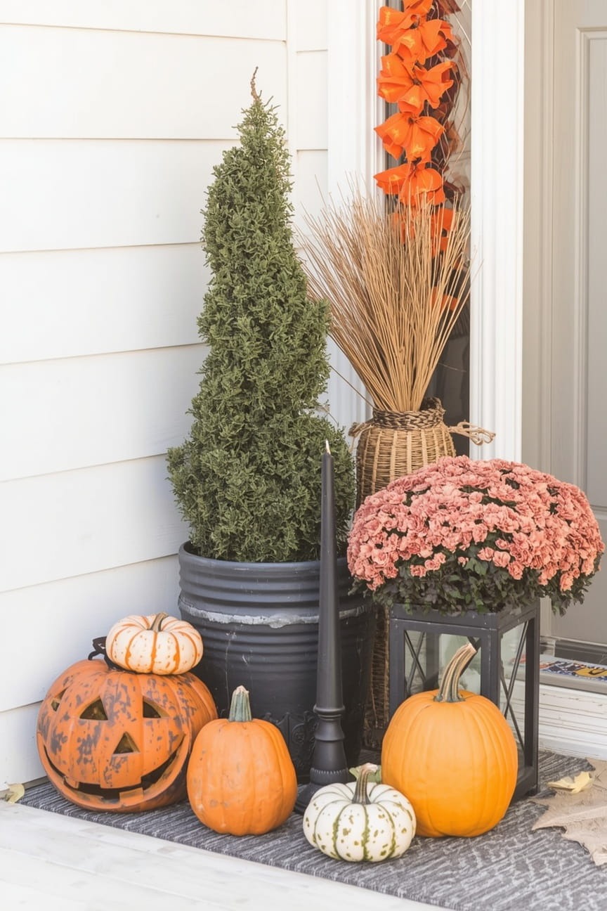 12 Front Yard Fall Decor Ideas for Cozy Autumn Curb Appeal