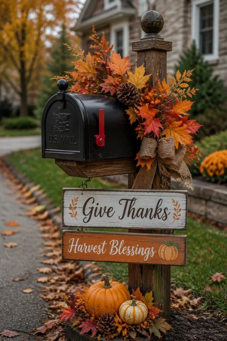 12 Fall Mailbox Decorating Ideas for Cozy Curb Appeal